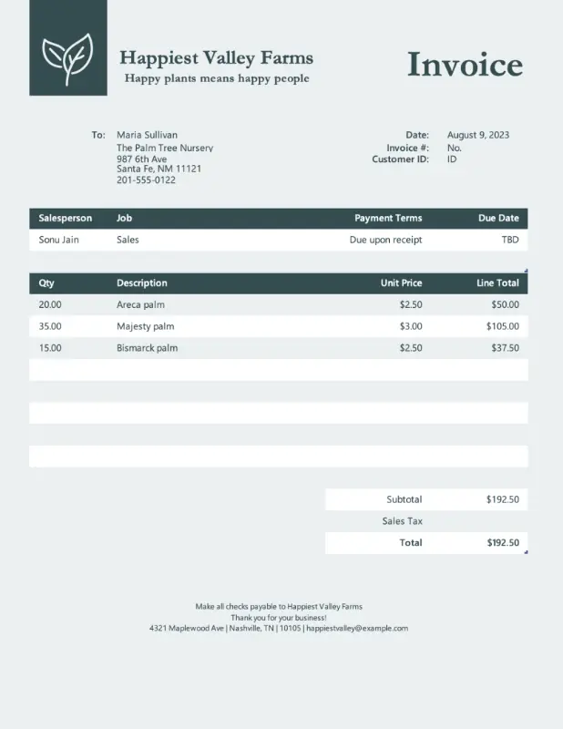 Service Invoice Template in Excel (simple lines design worksheet ...